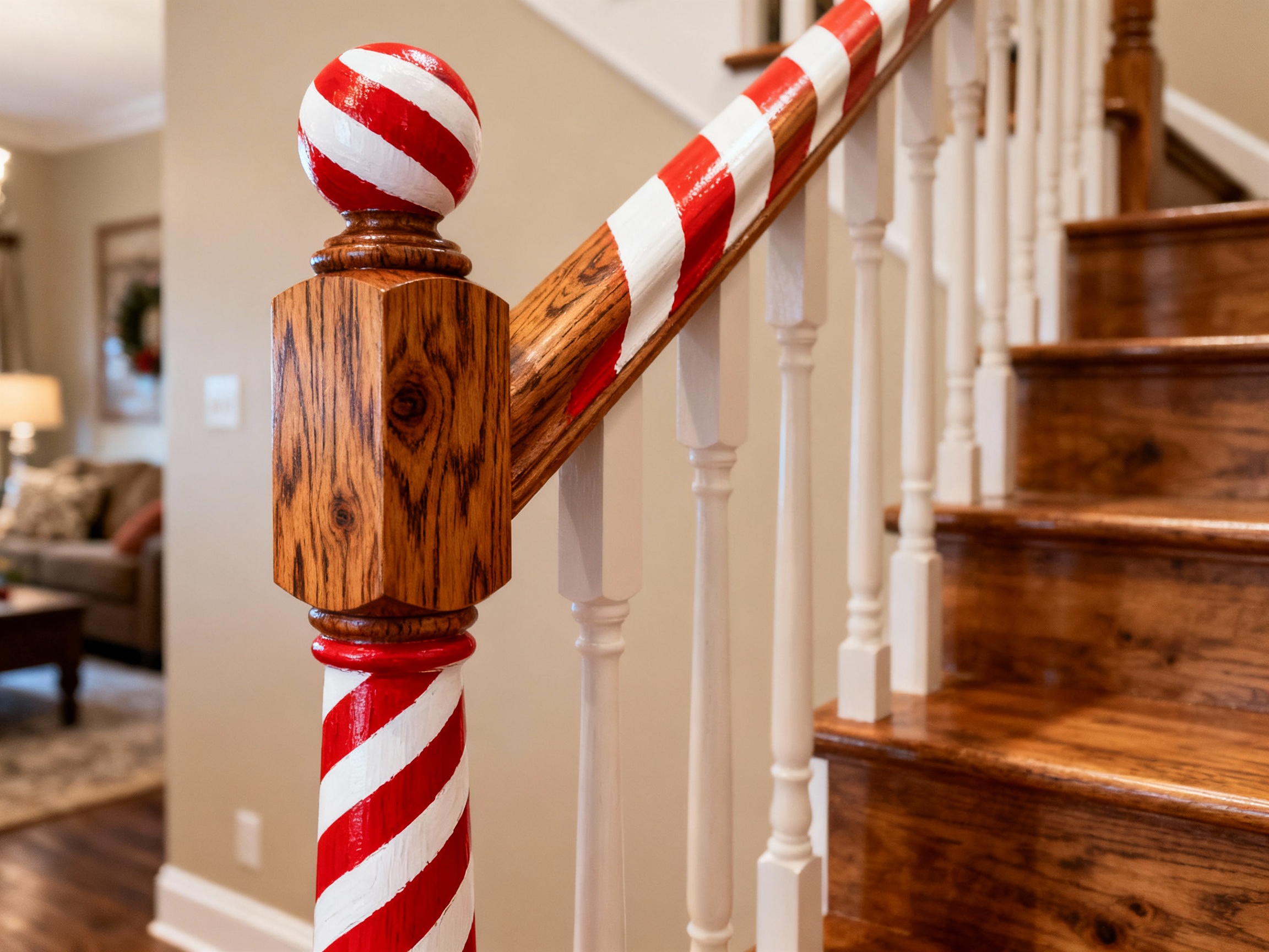 Candy Cane Handrails: Safe, Festive Michigan Home